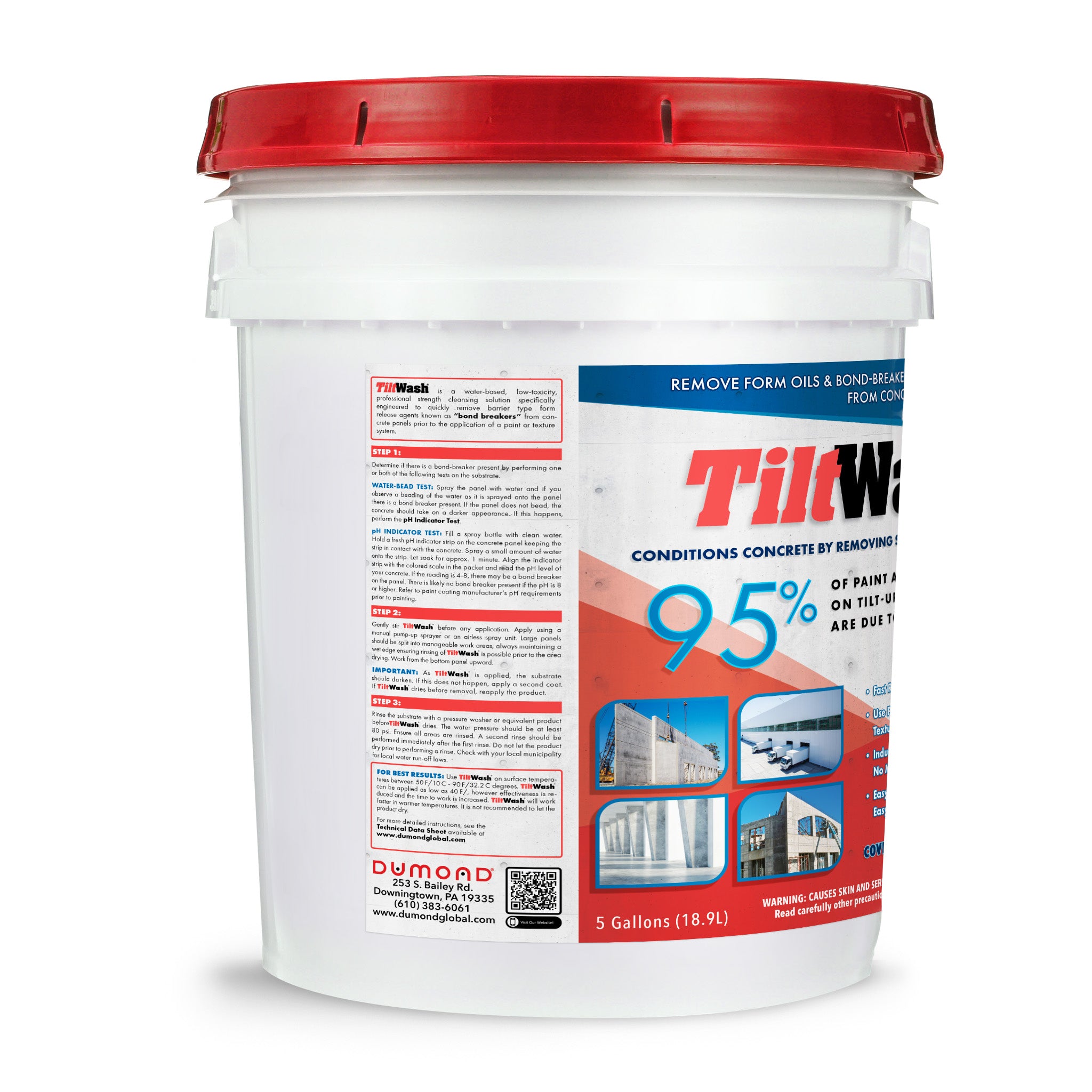 Tilt Wash® Concrete Cleaner & Bond Breaker Remover - 5 Gallons – Dumond